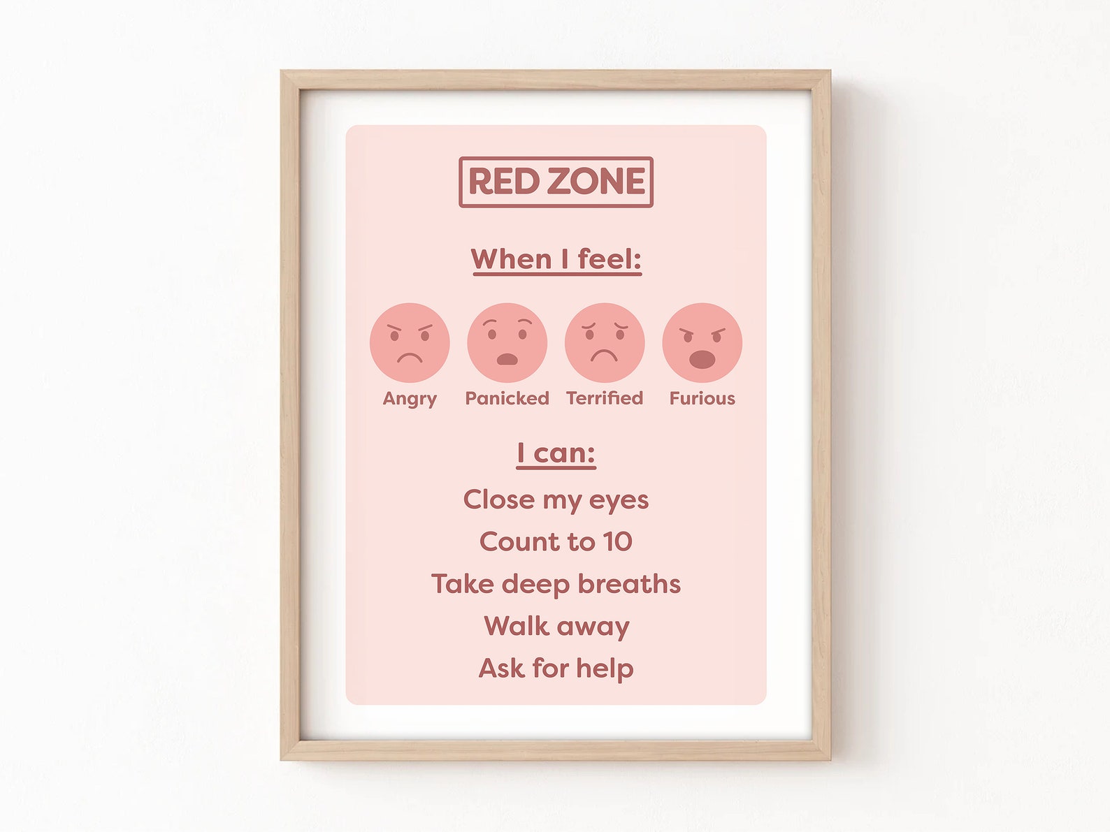 Zones of Regulation Poster Classroom Posters Self Regulation Activities ...