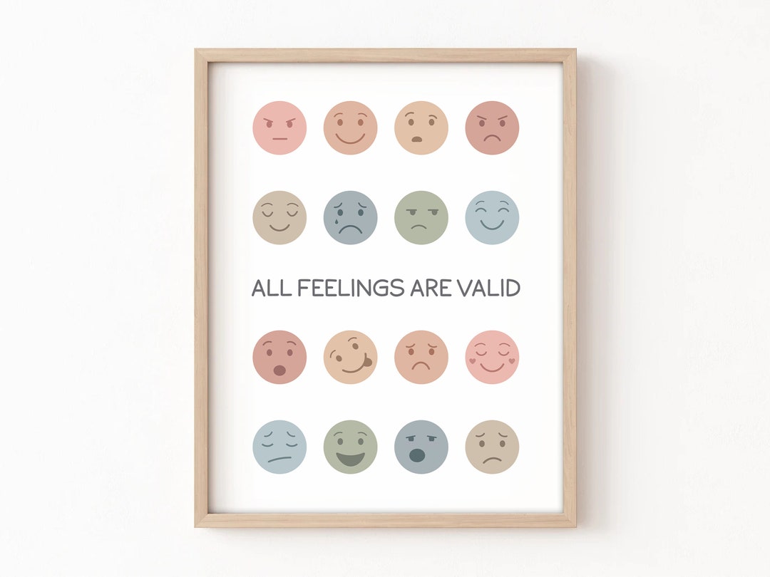 Your Feelings Are Valid Poster for Kids All Feelings Are Ok Feelings ...
