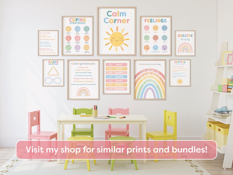 Calm Corner Sign Classroom Decor Mindfulness Printable Wall - Etsy