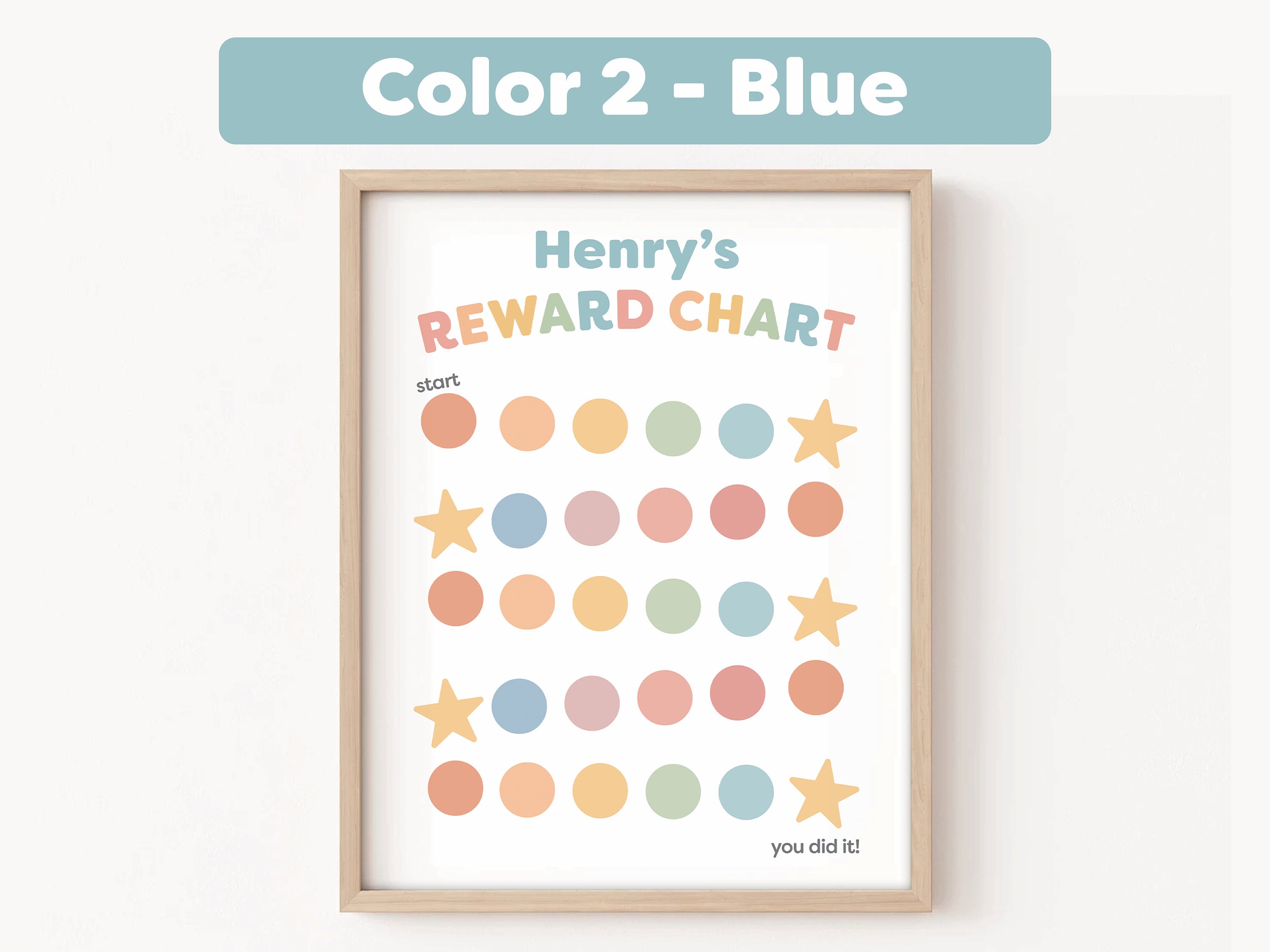 Personalized Rewards Chart for Kids Reward Chart Toddler Reward Chart ...