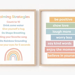 Calm Corner Posters Calming Corner Toddler Classroom Decor Calm Down ...