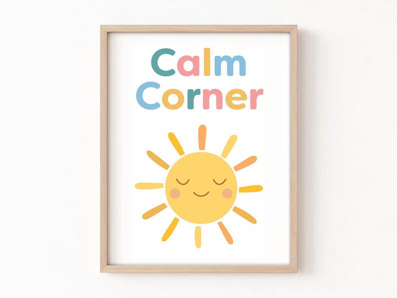 Calm Corner Sign Classroom Decor Mindfulness Printable Wall - Etsy