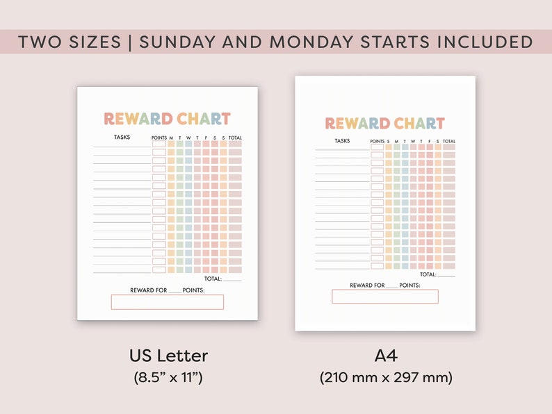Reward Chart Kids Reward Chart for Kids Reward Chart Printable ...