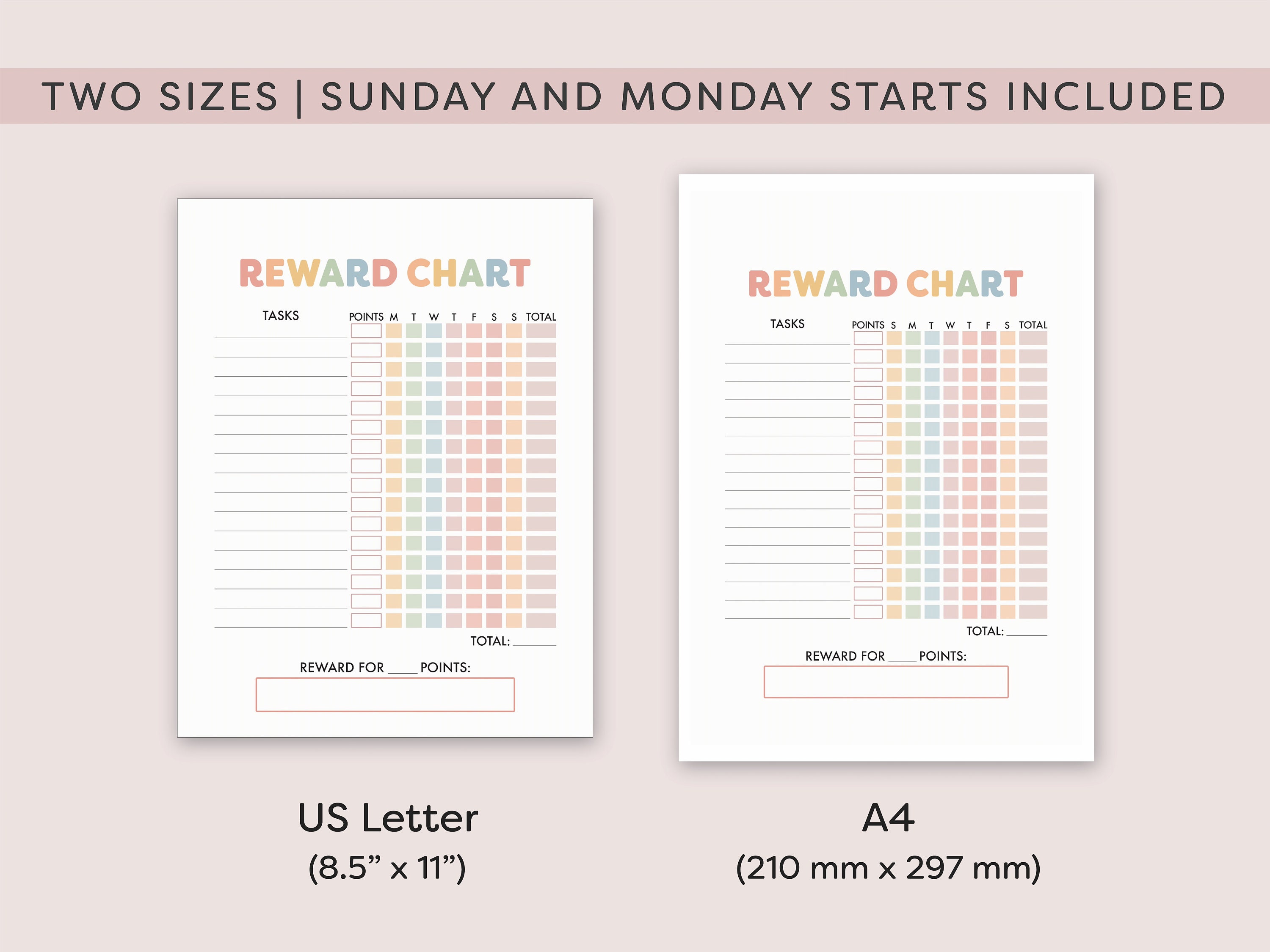 Reward Chart Kids Reward Chart for Kids Reward Chart Printable ...