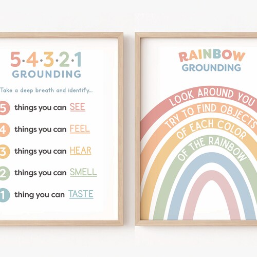 Anxiety Grounding Technique Grounding Poster School - Etsy