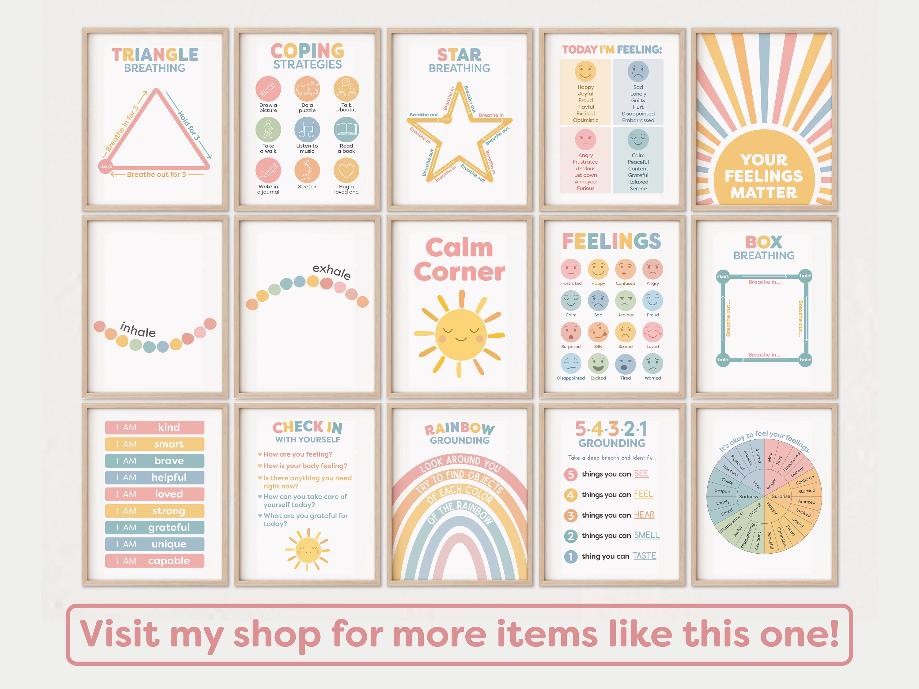 Feelings Poster for Kids Classroom Poster Feelings Printable Playroom ...