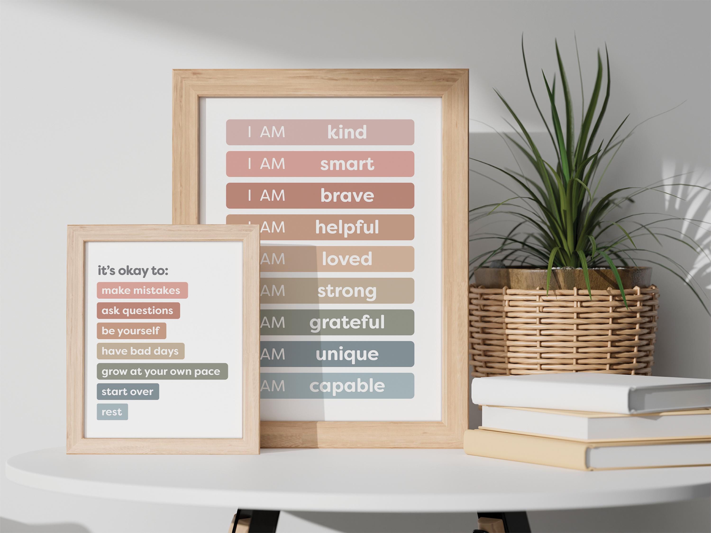 Affirmations Posters Positive Affirmations Wall Art Kids Affirmations ...