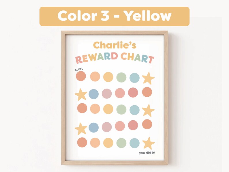 Personalized Rewards Chart for Kids Reward Chart Toddler Reward Chart ...