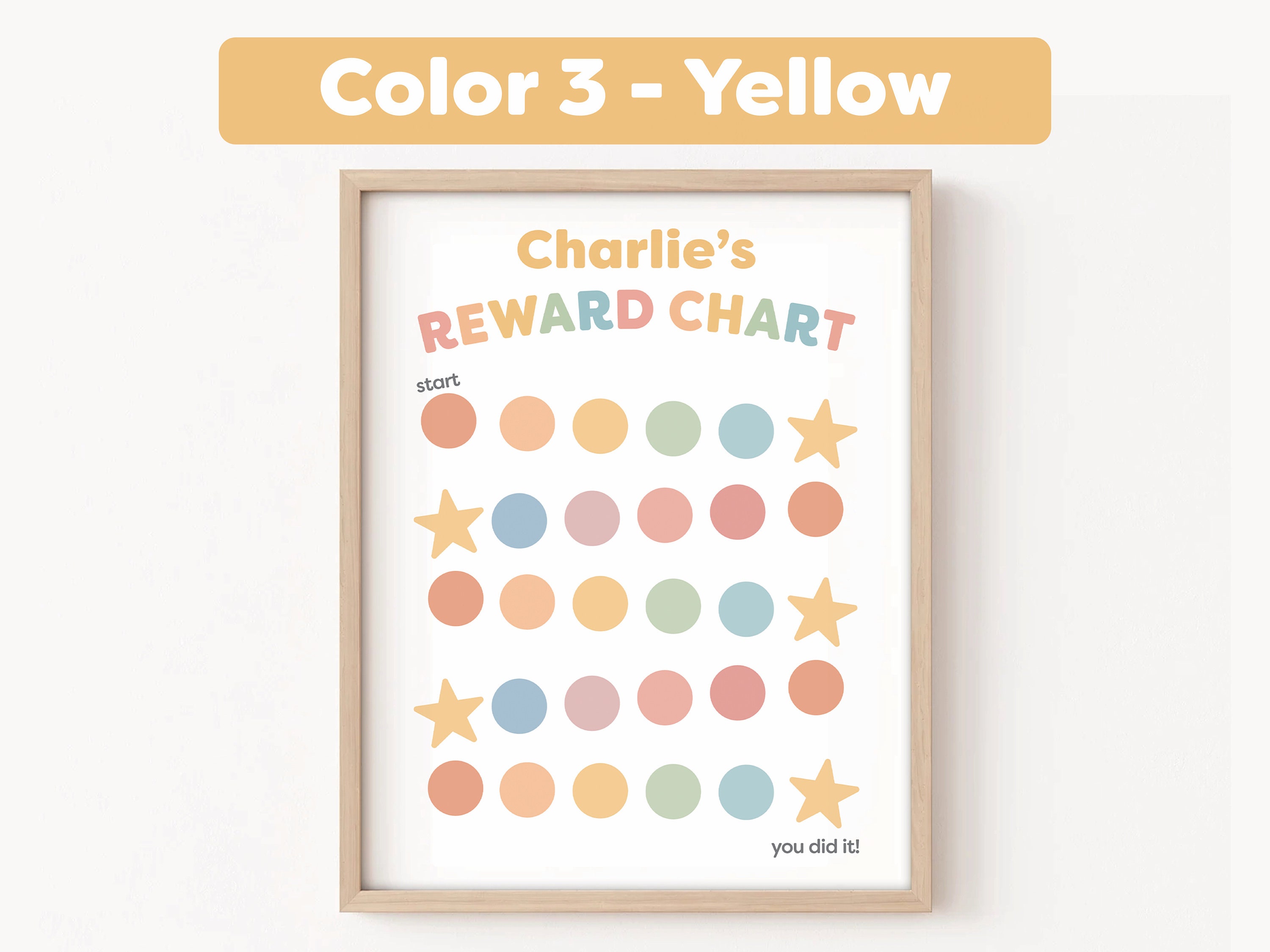 Personalized Rewards Chart for Kids Reward Chart Toddler Reward Chart ...