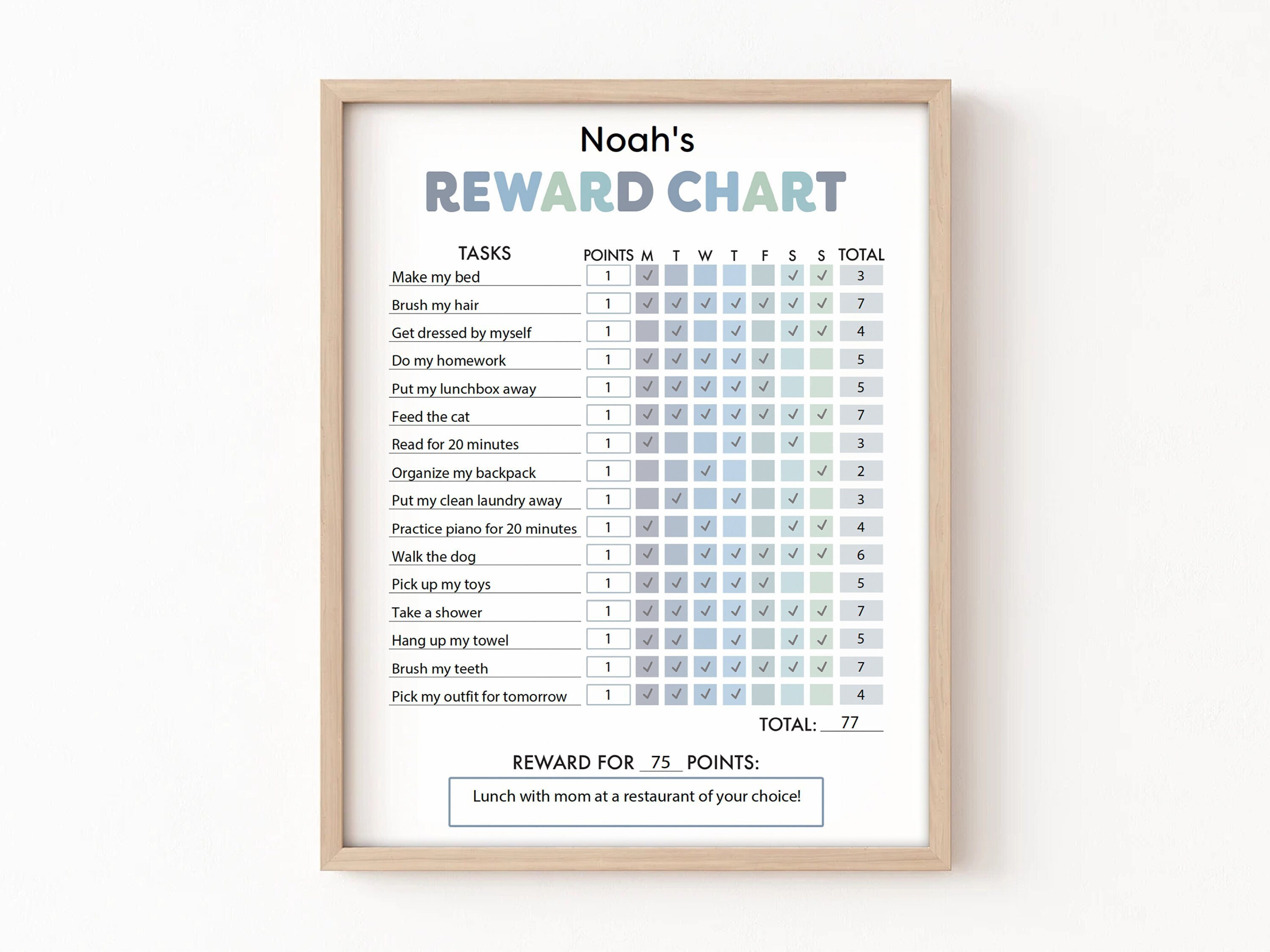 Reward Chart Kids Reward Chart for Kids Reward Chart Printable ...