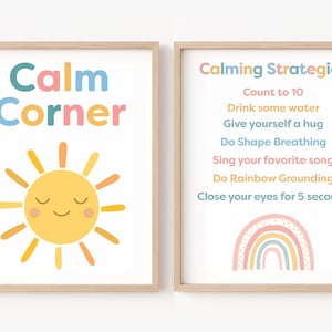 Calm Down Corner Posters SEL Emotions Poster Calm Down Corner ...