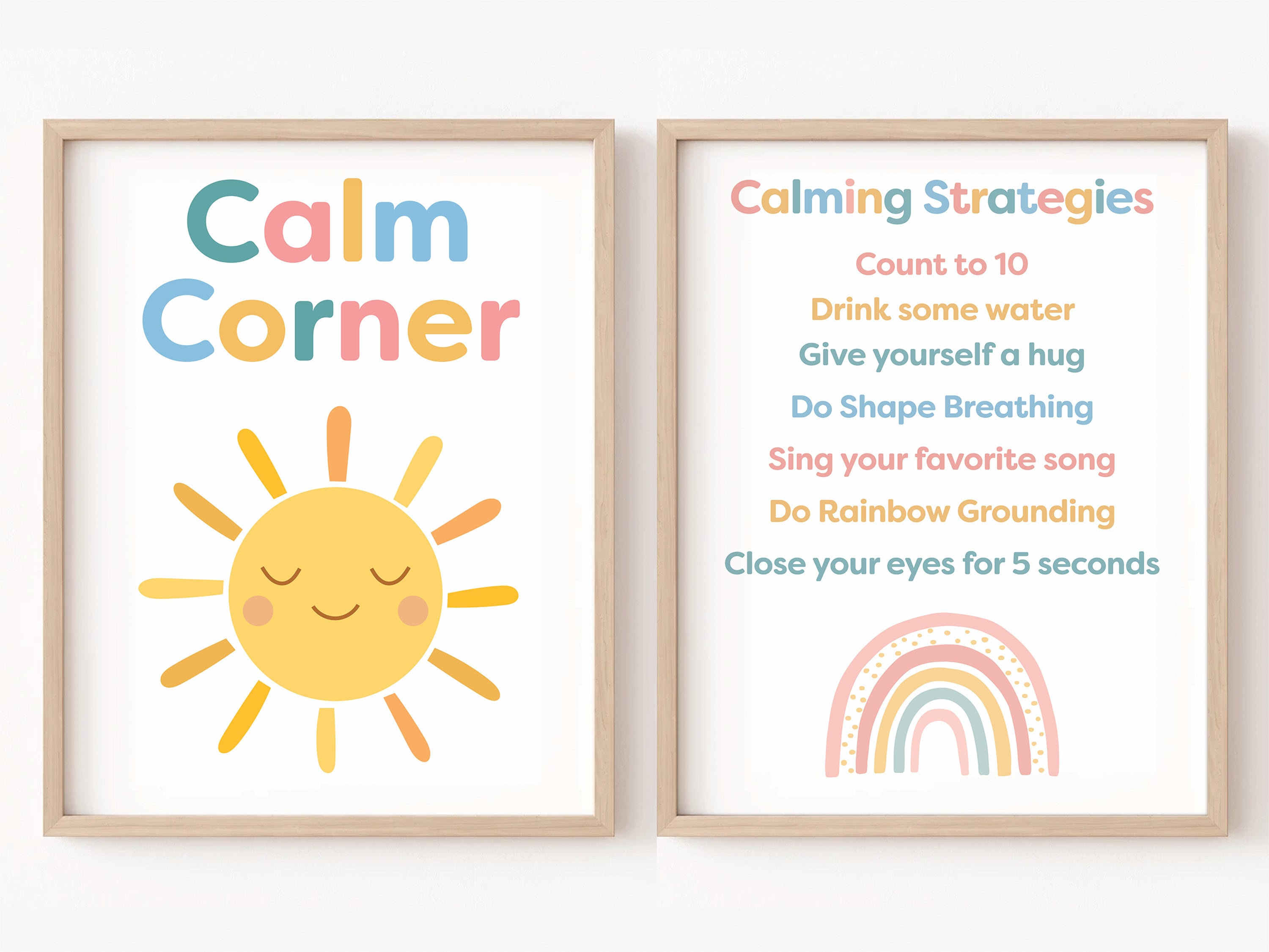Calm Down Corner Posters SEL Emotions Poster Calm Down Corner - Etsy