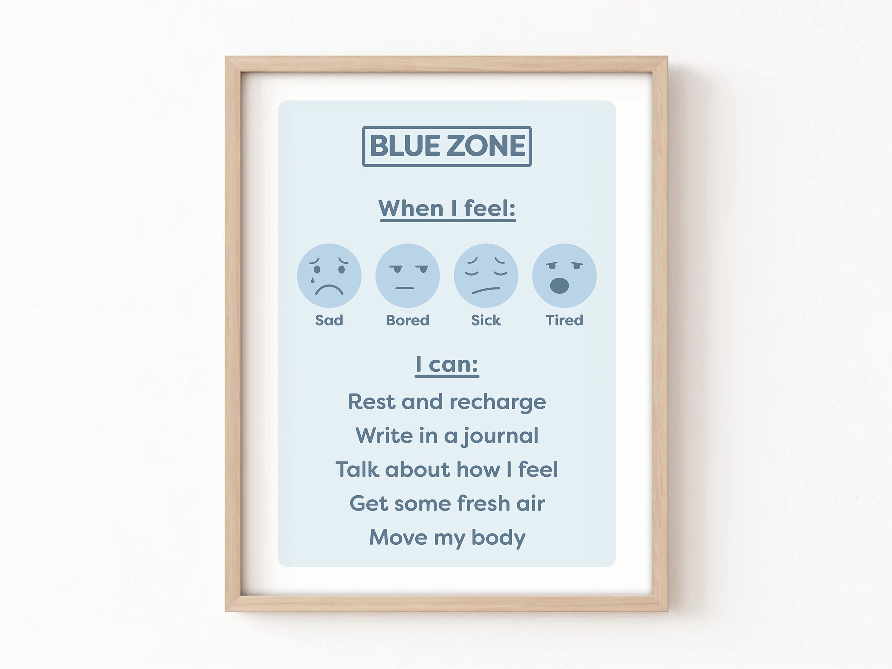 Zones of Regulation Poster Classroom Decor Feelings Chart - Etsy Canada