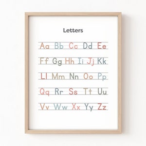 Boho Educational Posters Classroom Decor Kindergarten Art Weather ...