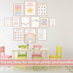 Inhale Exhale Prints Set Mindfulness Poster Calm Corner Calm Down ...