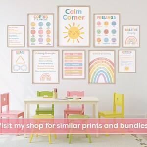 Coping Skills Poster Feelings Chart Set of 3 Calming Corner Posters ...