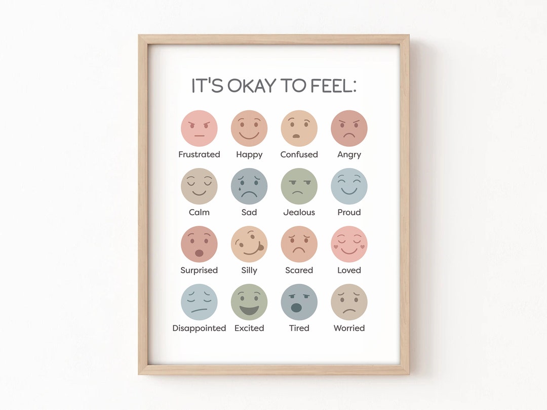 All Feelings Are Welcome Feelings Poster for Kids Feelings Are Ok Feel ...