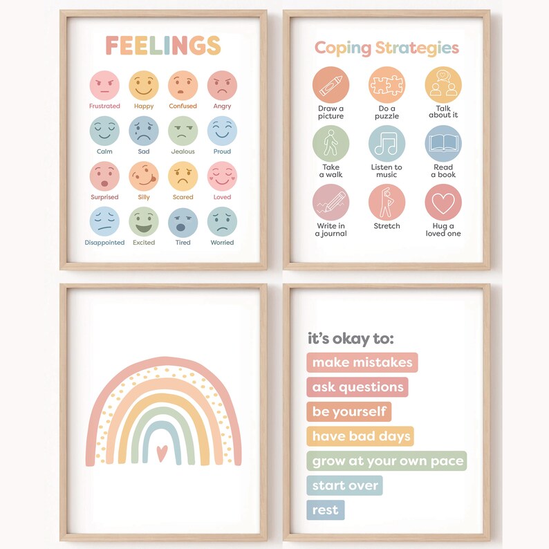 Rainbow Bright Classroom Posters | Printable, Elementary, Feelings ...