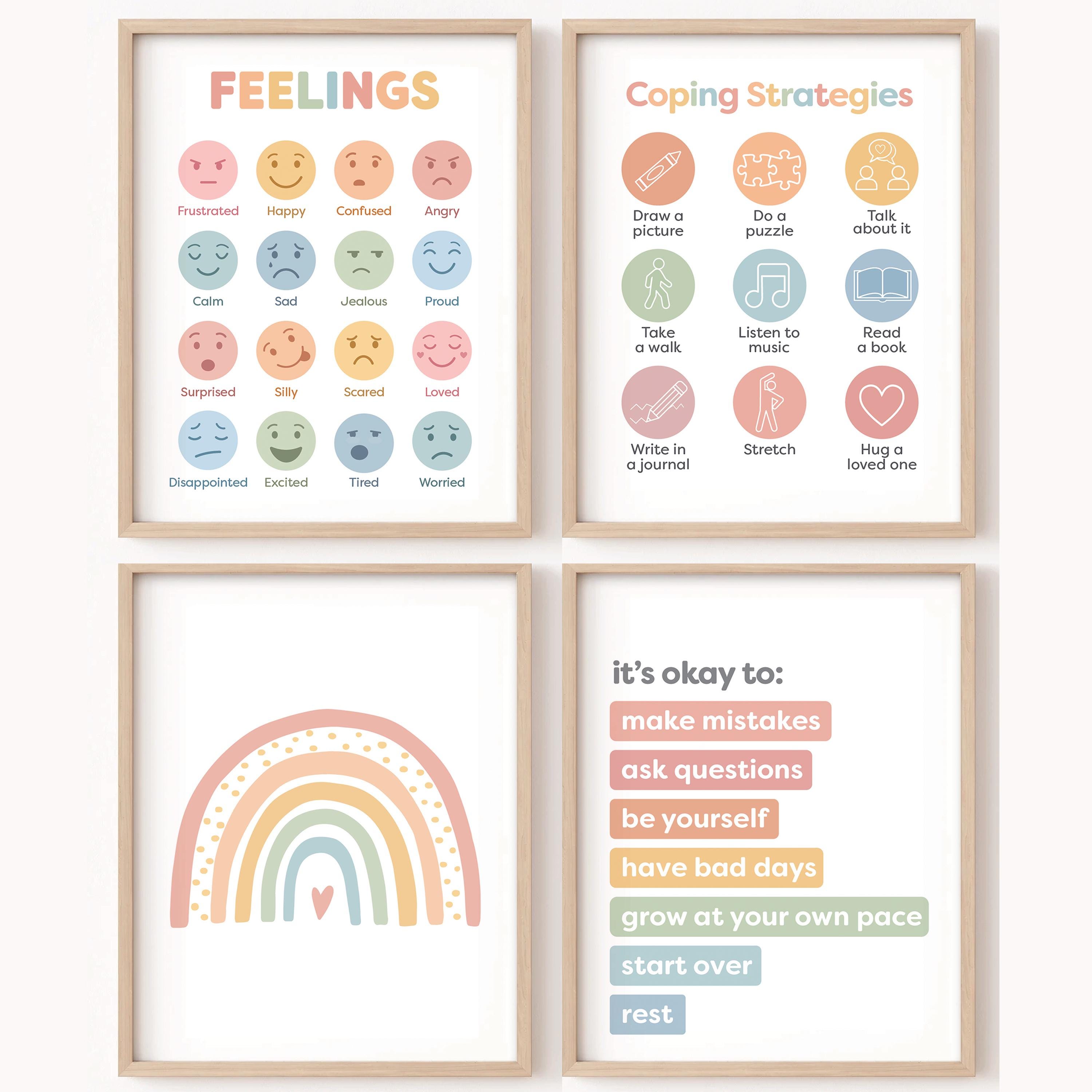 Rainbow Bright Classroom Posters | Printable, Elementary, Feelings ...
