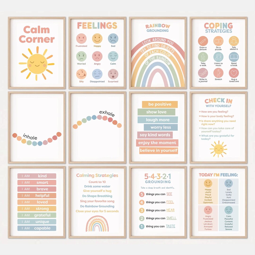 Calm Corner Posters Calming Corner Toddler Classroom Decor Calm Down ...