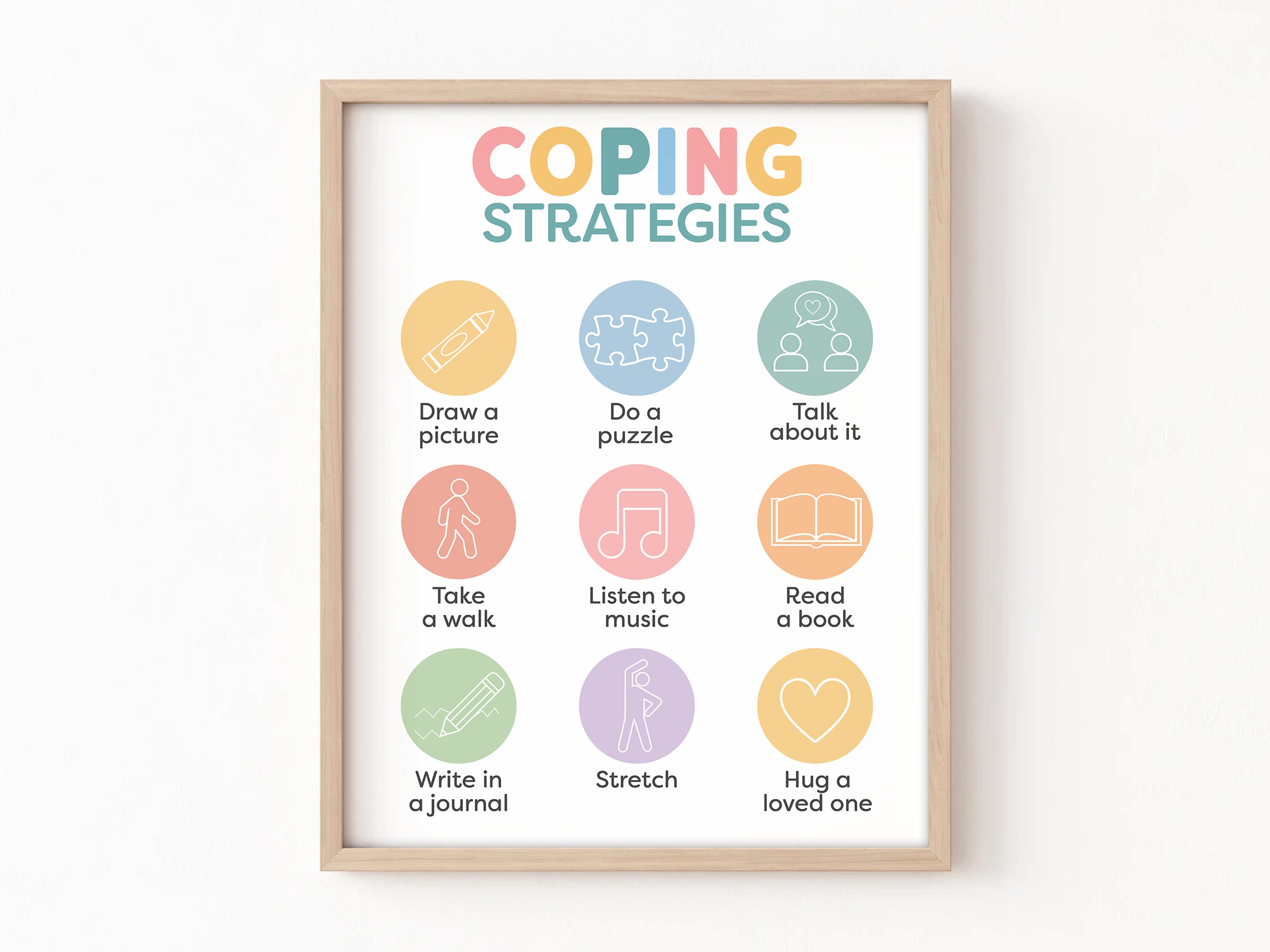 Coping Skills Poster Feelings Chart Set of 3 Calming Corner Posters ...