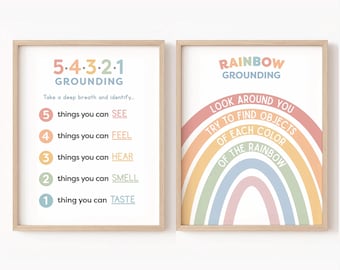 5-4-3-2-1 Grounding Technique, Mindfulness Grounding, DBT Poster - Etsy