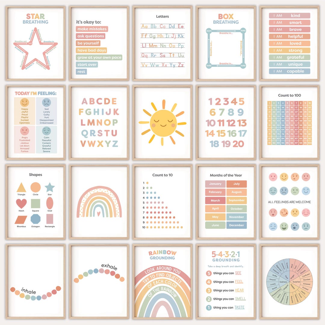 Printable Classroom Posters Rainbow Bright Classroom Posters Elementary ...