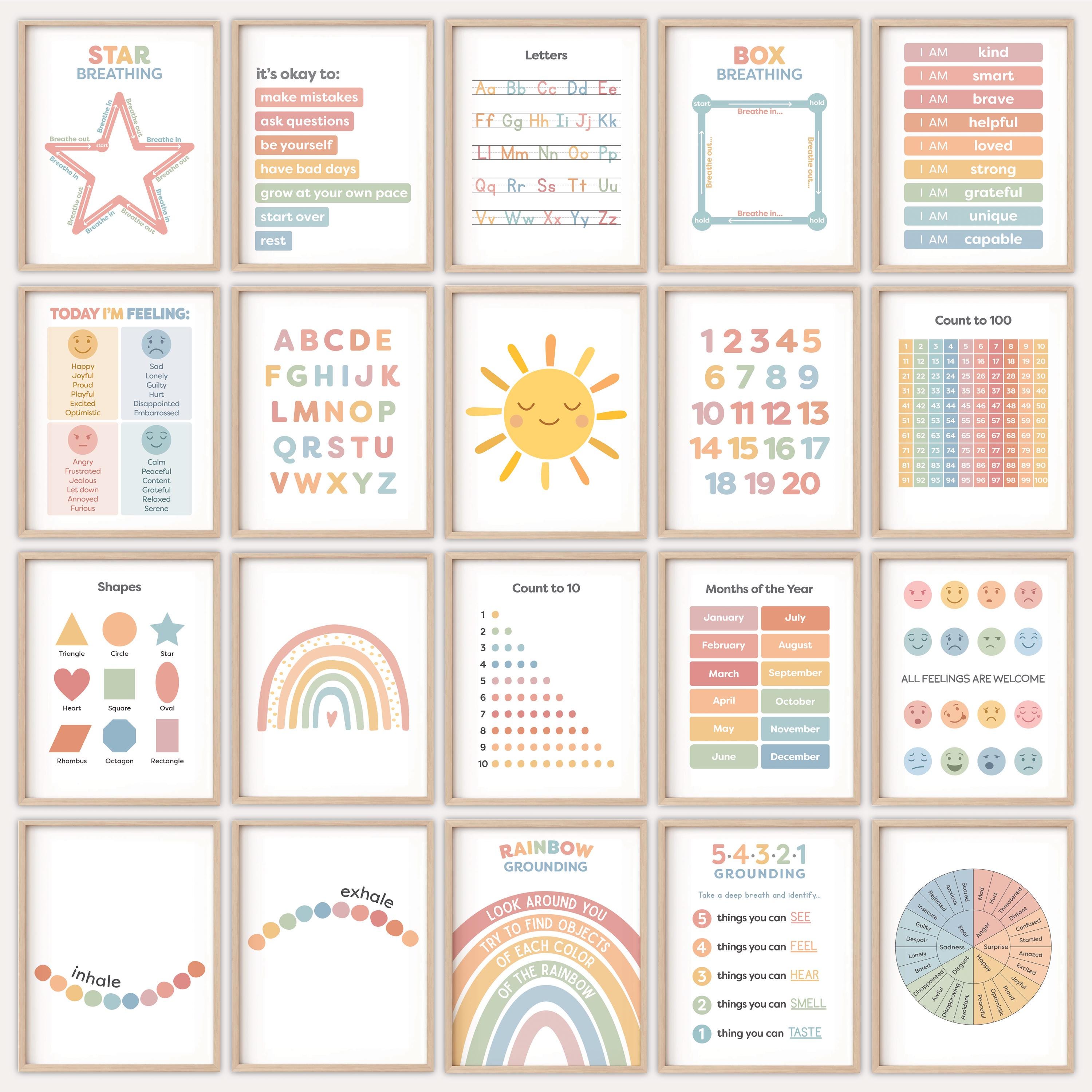 Printable Classroom Posters Rainbow Bright Classroom Posters Elementary ...