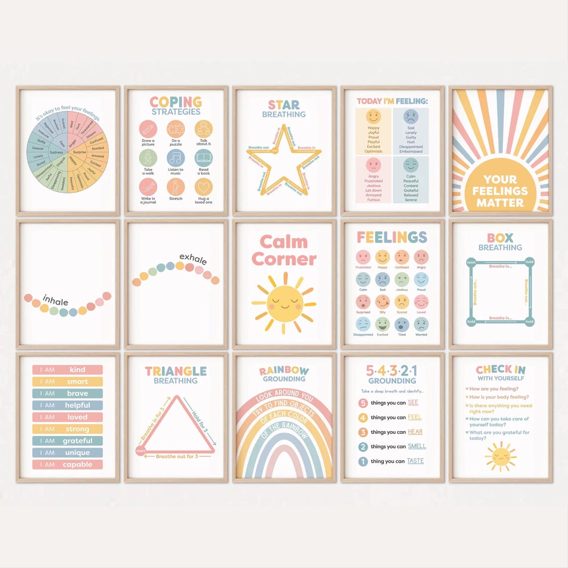 Calm Down Corner Visuals Calming Corner Classroom Posters Kids Room ...