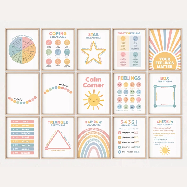 Calm Down Corner Visuals Calming Corner Classroom Posters Kids Room ...