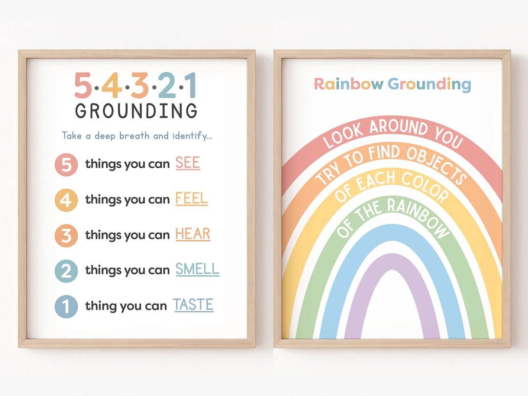 54321 Grounding Technique Poster Rainbow Grounding Printable - Etsy Canada