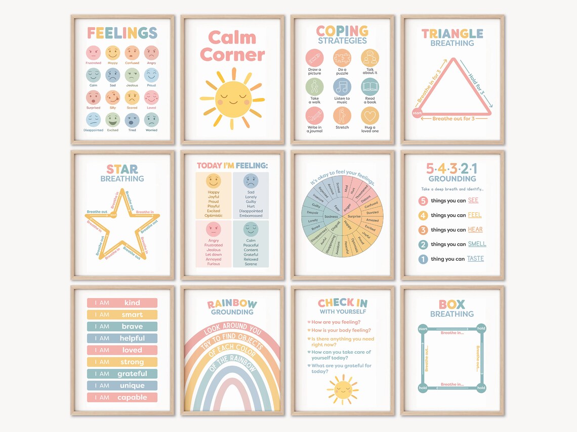 Calm Down Corner Posters SEL Emotions Poster Calm Down Corner - Etsy