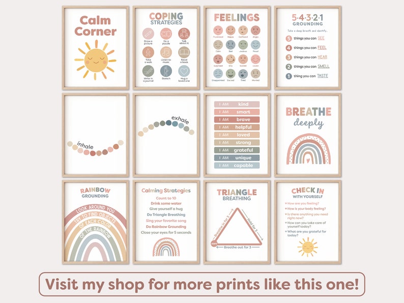 Feelings Chart for Kids Printable Wall Art Emotions Poster Faces ...
