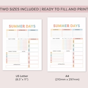 Summer Planner Kids Summer Printable Summer School Planner Summer Kids ...