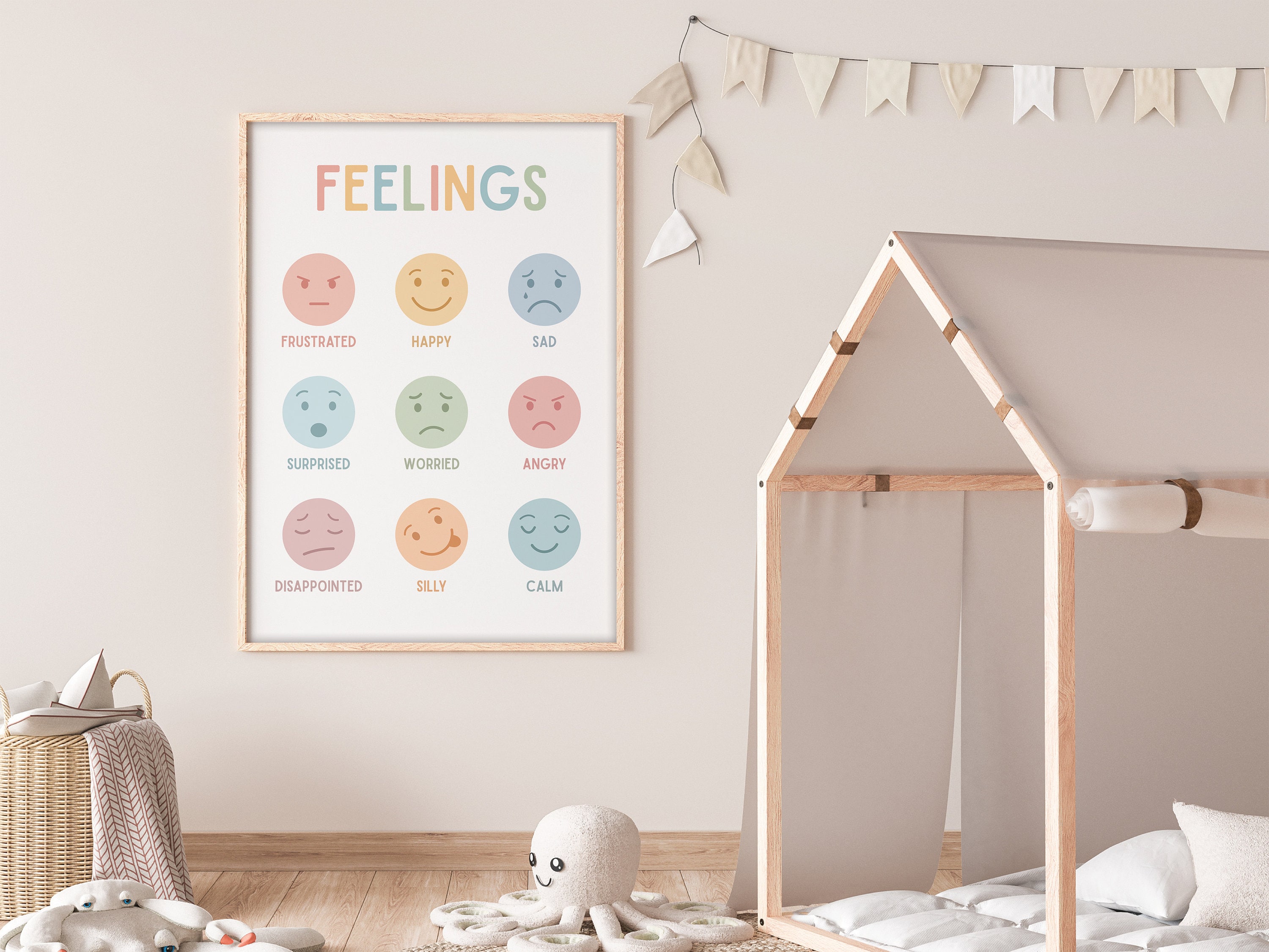 Emotions Poster Kids Feelings Chart Faces Feelings Poster SEL Mood ...