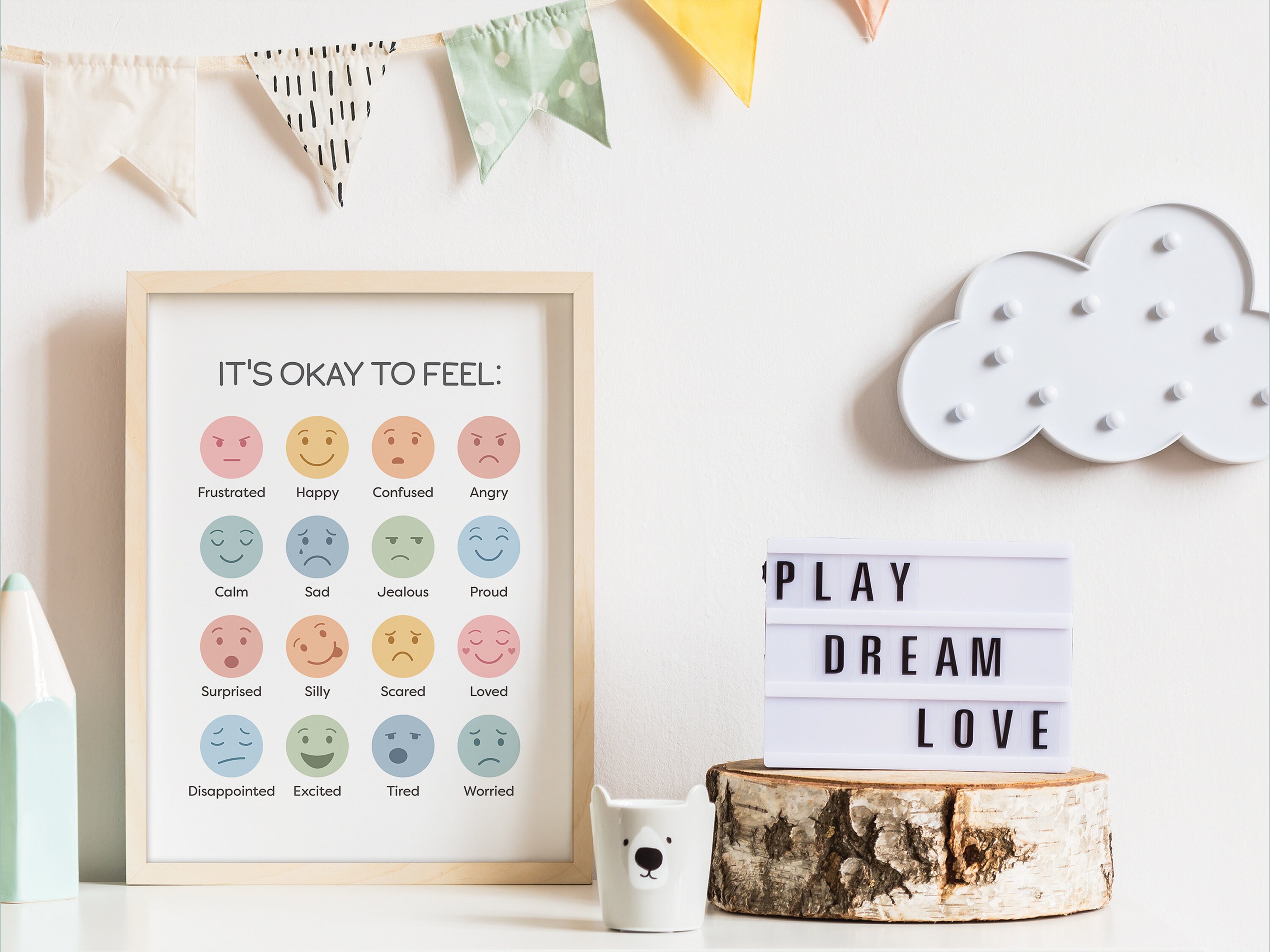 Feelings Poster for Kids Classroom Poster Feelings Printable Playroom ...