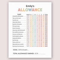 Kids Money Tracker | PRINTABLE | Savings Tracker | Kids Money Chart ...