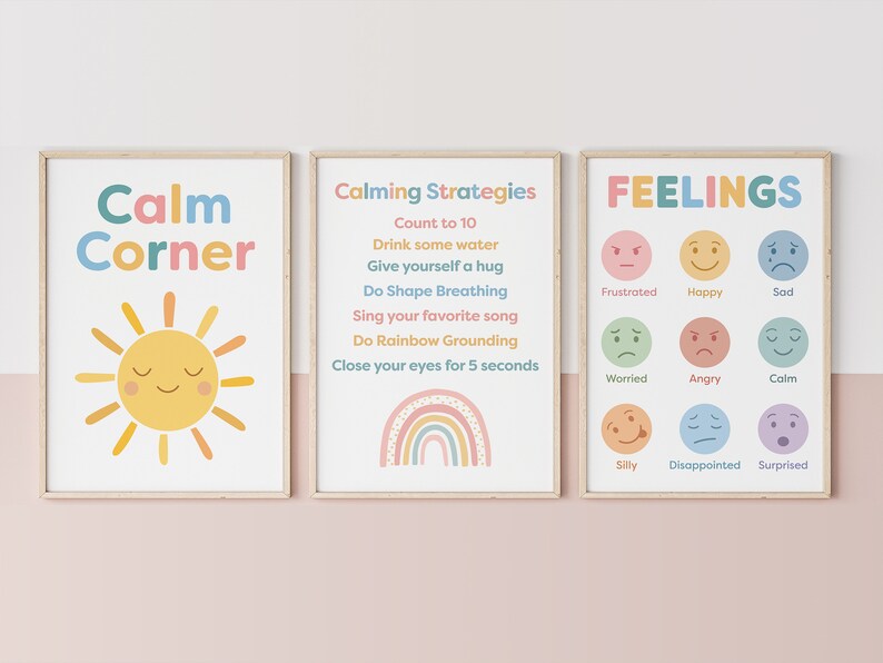 Calm Corner Posters Calm Corner Toddler Feelings Chart Coping Skills ...