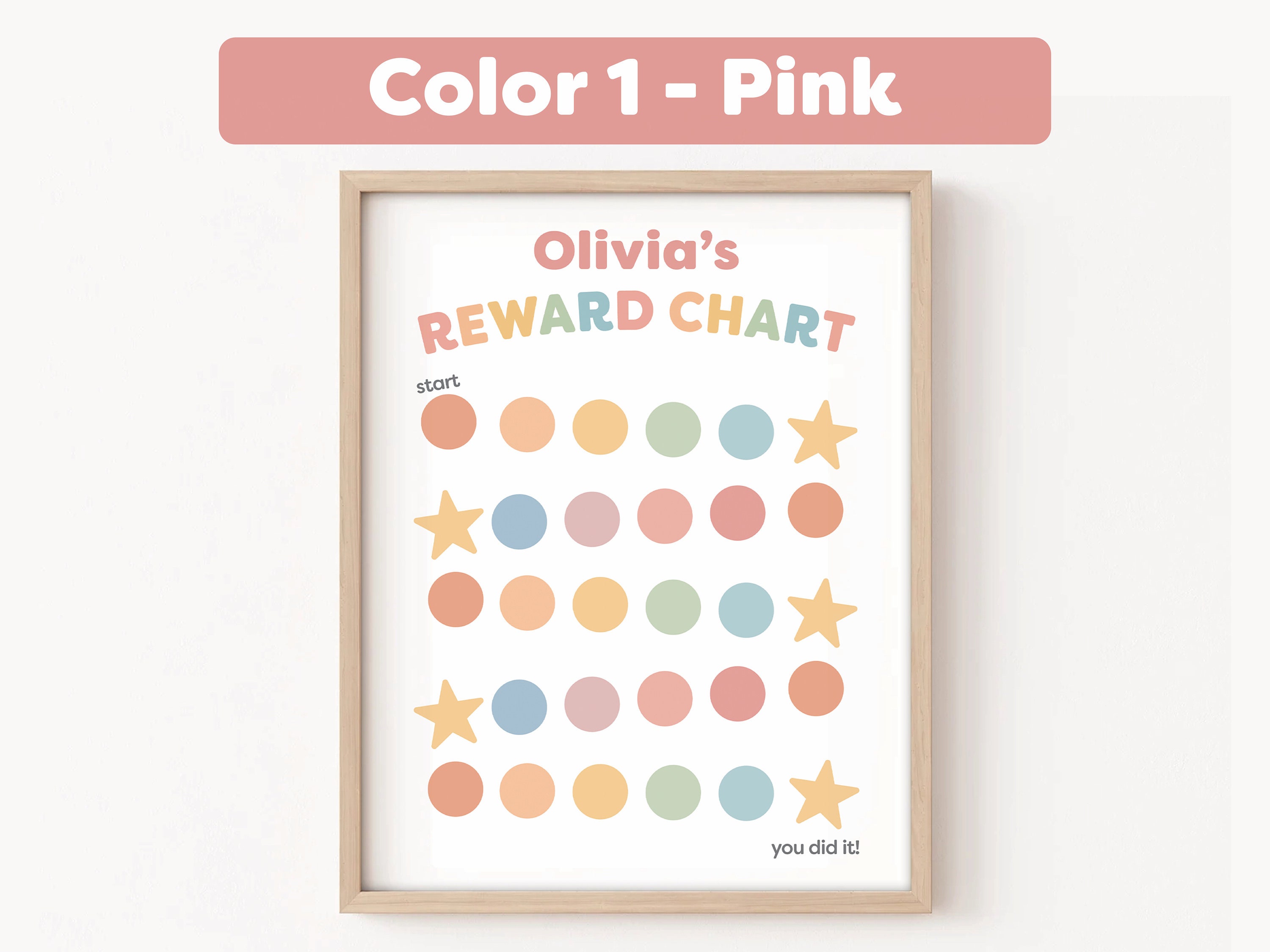 Personalized Rewards Chart for Kids Reward Chart Toddler Reward Chart ...