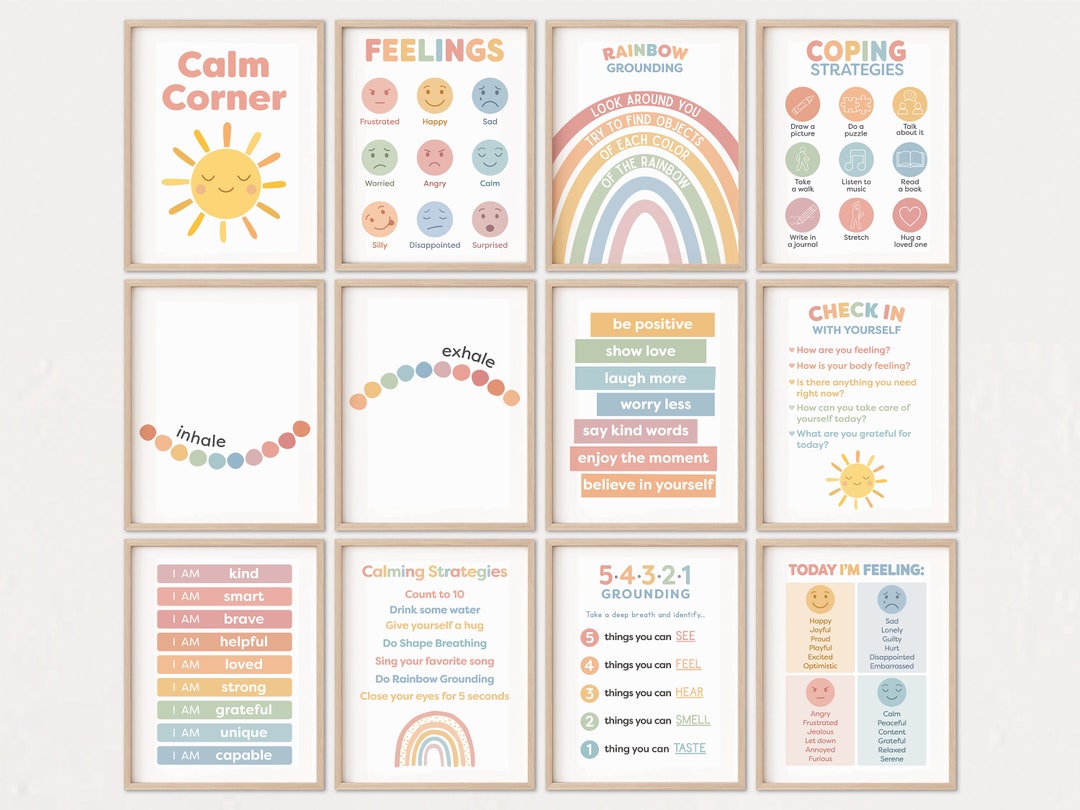Calming Corner Posters Calm Corner Toddler Classroom Decor - Etsy Australia
