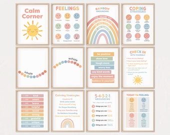 Calming Corner Classroom Posters Calm Corner Poster Kids Room Decor ...