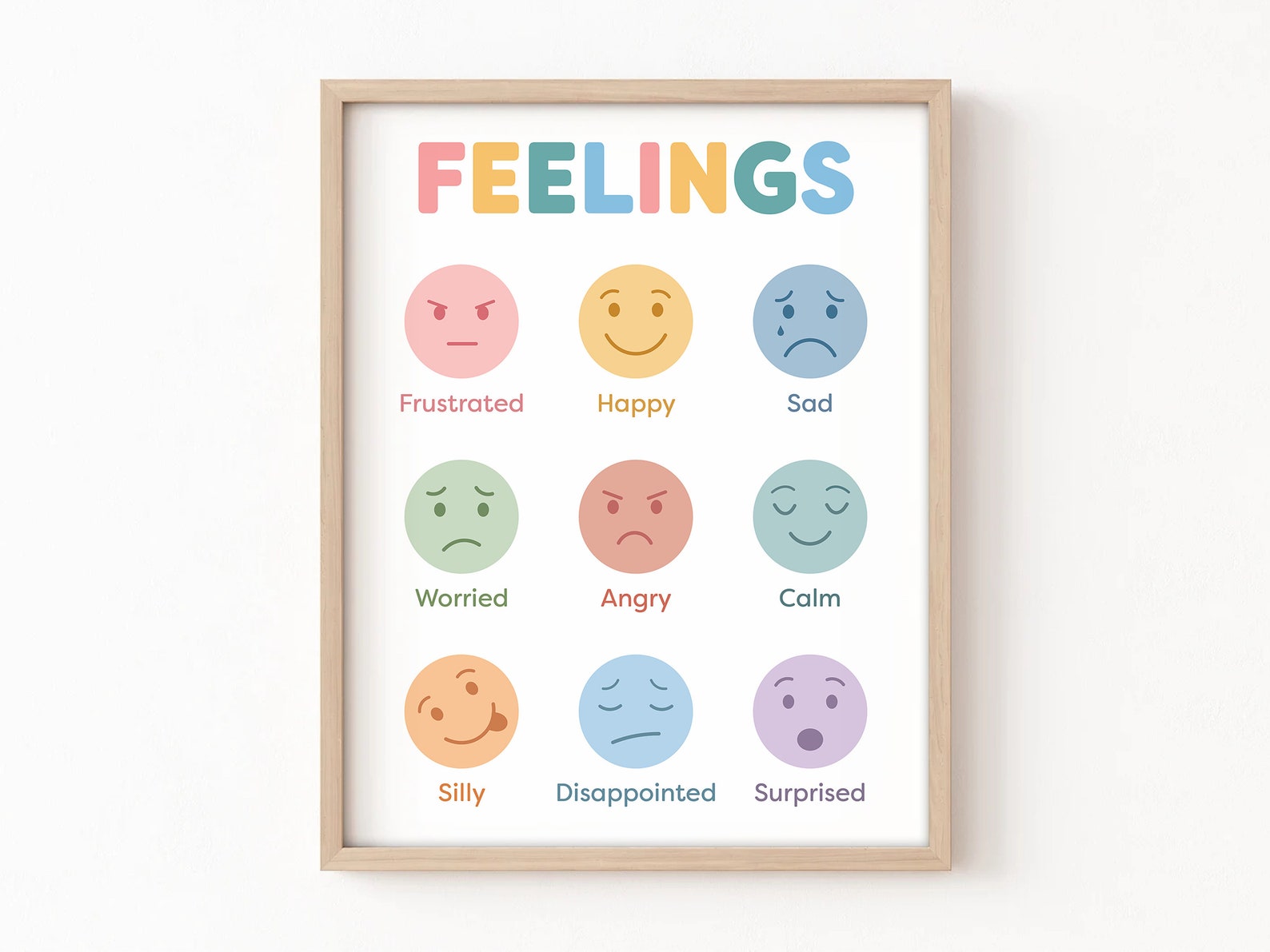 Feelings Chart Printable | Calm Down Corner, Toddlers, Emotions Poster ...
