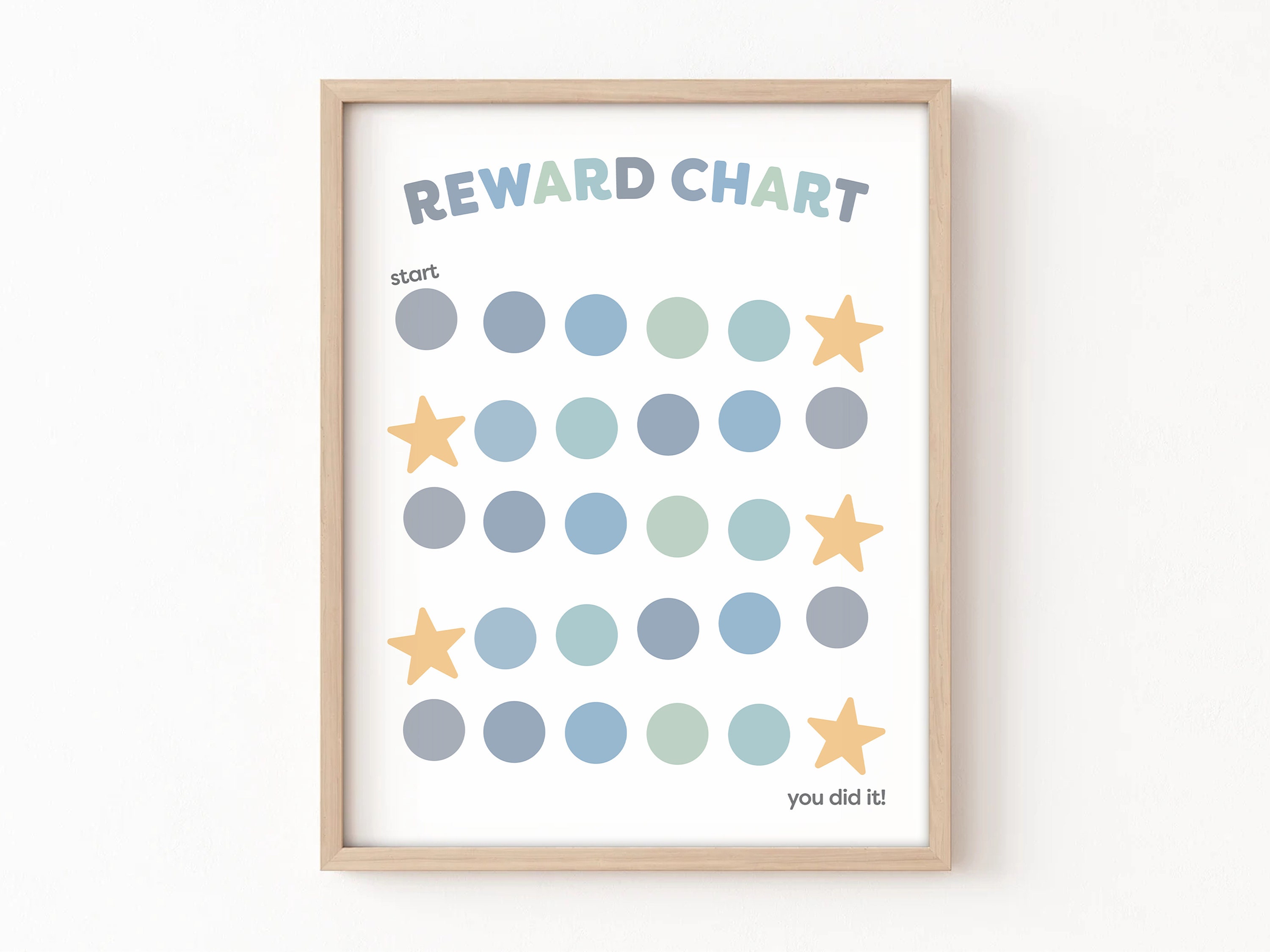 Reward Sticker Chart Printable Sticker Chart Toddler Reward Chart Kids ...