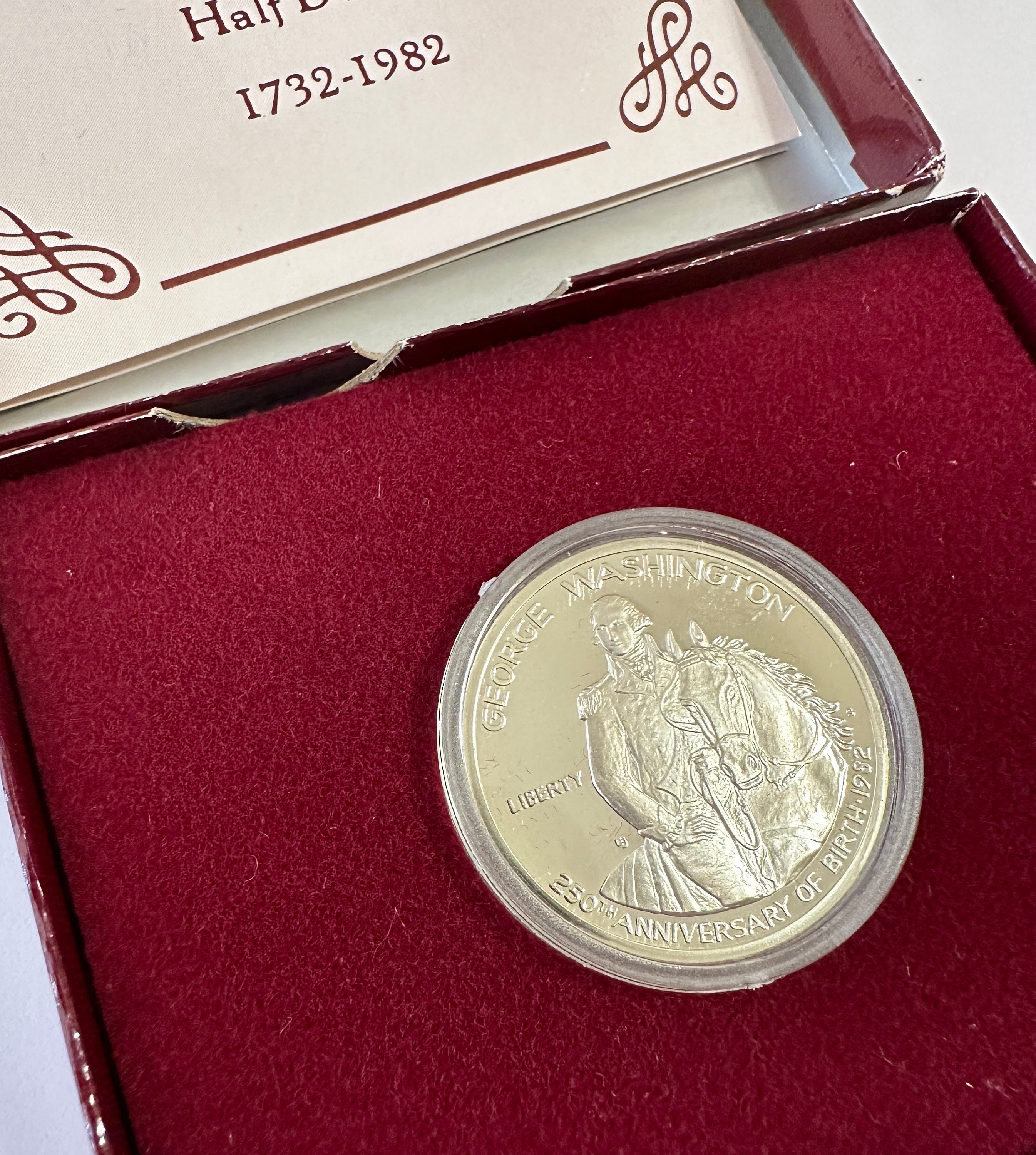 George Washington 90% SILVER Commemorative 1/2 Dollar 1732-1982 Mint ...