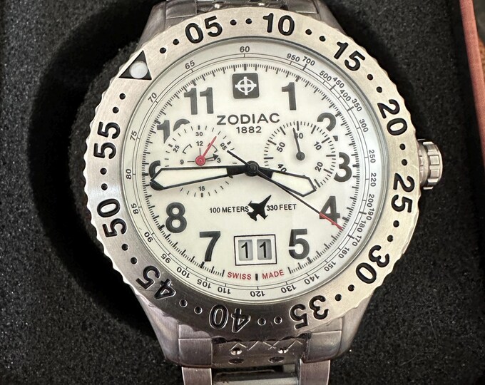 ZODIAC 1882 DRAGON WING, Fossil Vintage Watch, Men's Wrist Watch ...