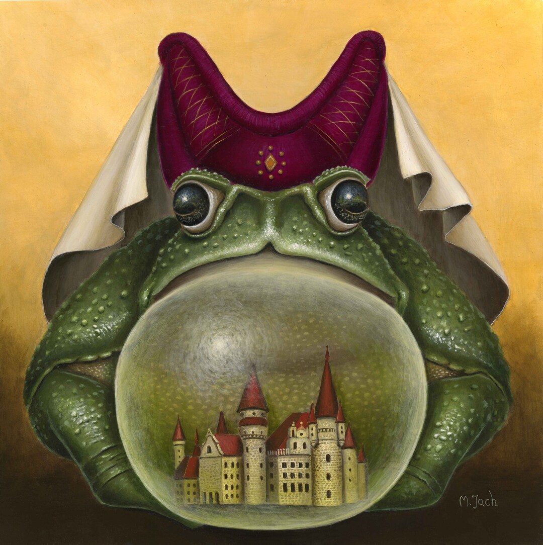 The Emperor of the Swamp Surreal Art Print of a Fairy Tale Character, a ...