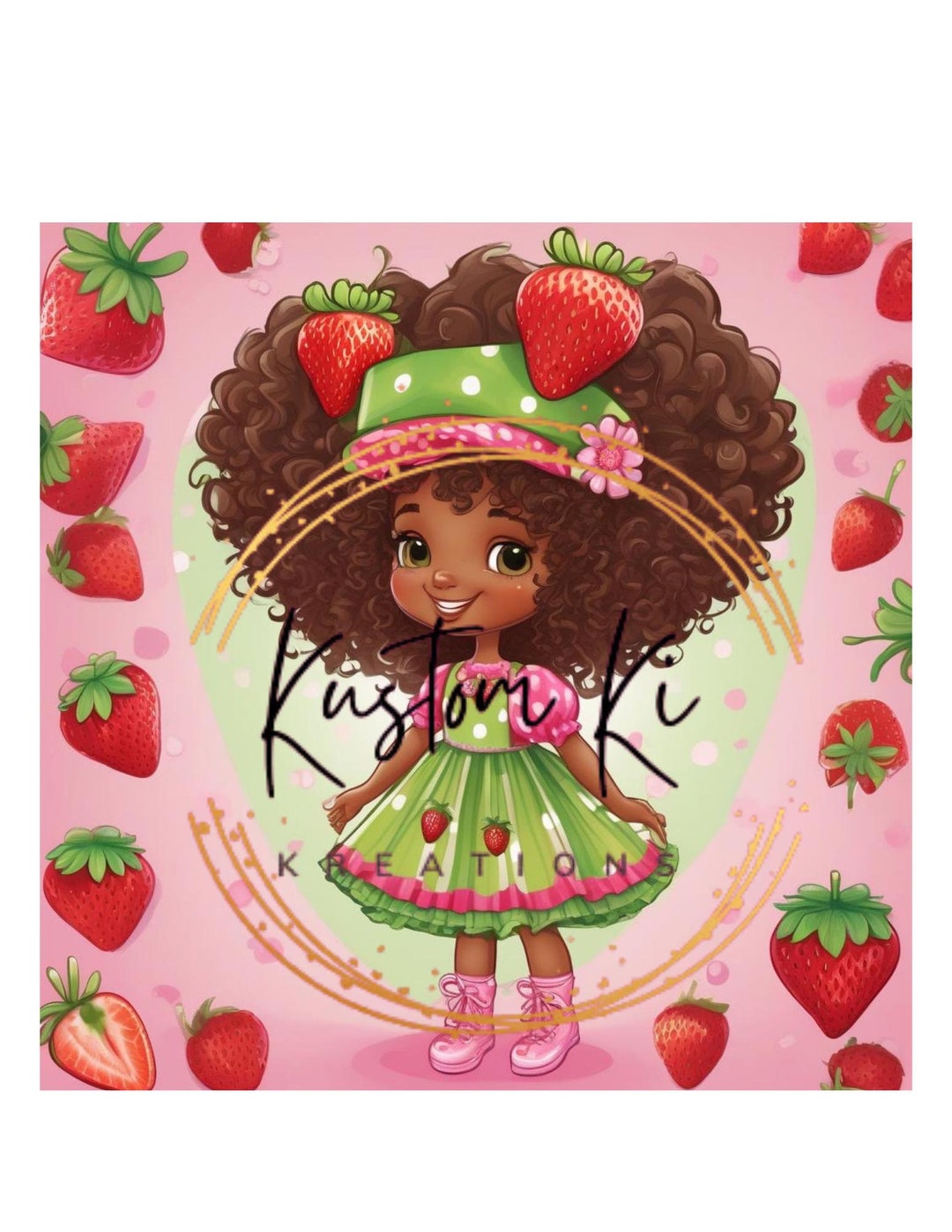 African American Strawberry Shortcake Png - Etsy