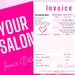 Handmade With Love Invoice Pink editable - Etsy