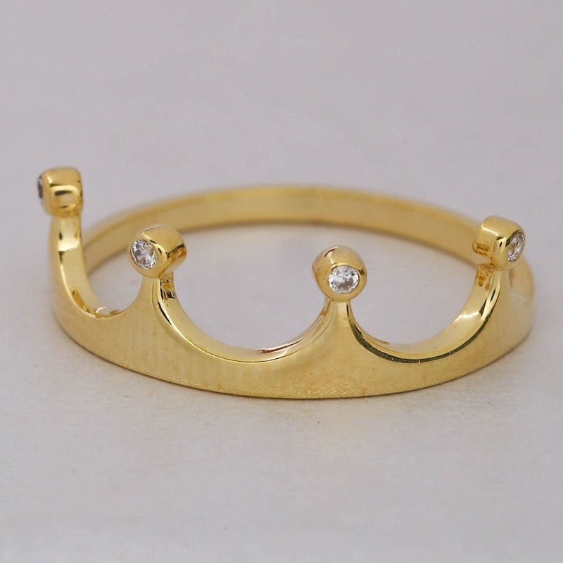 Gold Crown Ring - Etsy
