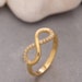 14K Solid Gold Infinity Ring, Sterling Silver Infinity Ring, Infinite Love Ring, Infinity Ring ...